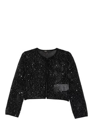 Maje Sequin Embellished Cardigan - Black