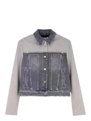 Stella McCartney Frayed Panelled Jacket - Grey