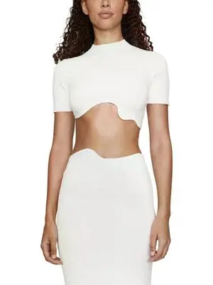 Christopher Esber Cut-out Short-sleeve Top - White