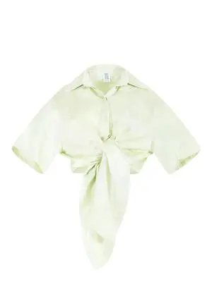 Rosie Assoulin Tie Me Up Button-down Shirt - Green