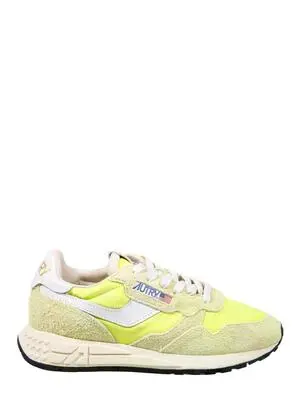 AUTRY Logo Lace-up Sneakers - Yellow