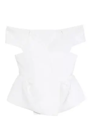 Khaite Verone Cut-out Top - White