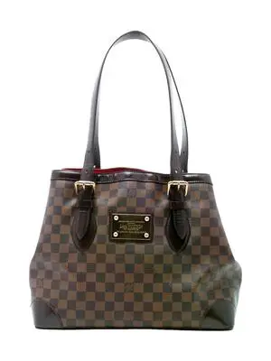 LOUIS VUITTON Damier Ebene Hampstead Mm Tote Bag - Brown