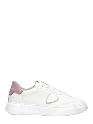 Philippe Model Temple Tennis Low Leather Trainer - White