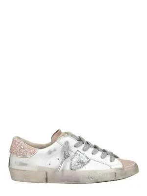 Philippe Model Prsx Glitter Heel Sneakers - White