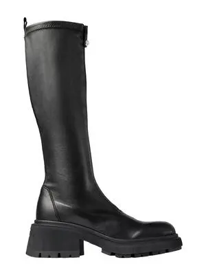 JIMMY CHOO 50mm Lune Zip-detail Platform Boots - Black