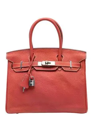 Hermès 2011 Limited Edition Togo Birkin 30 Retourne Eclat Handbag - Red