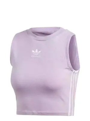 Adidas Striped-detail Tank Top - Purple