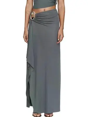 Christopher Esber Orica Cascade Crystal Maxi Skirt - Grey