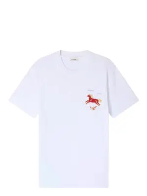 Sandro Embroidered Chest-pocket T-shirt - White