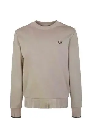 Fred Perry Logo-embroidered Sweatshirt - Neutrals