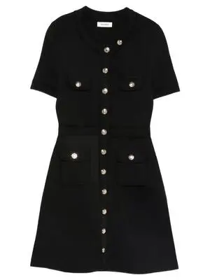 SANDRO Button-Detailed Mini Dress