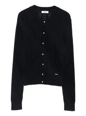 Sandro Button-fastening Cardigan - Blue