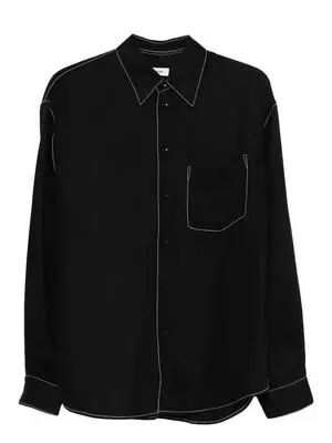 Sandro Contrast-stitching Shirt - Black