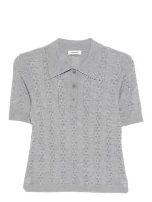 Sandro Short-sleeved Polo Top - Grey