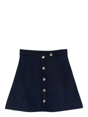 Sandro Press-stud-fastening Short Skirt - Blue