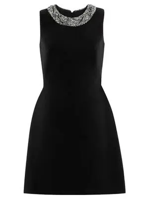 SAIID KOBEISY Embellished Mini Dress - Black
