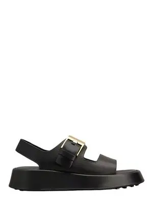 TOD'S Buckle-strap Platform Sandals - Black