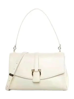 FERRAGAMO Logo-buckle Shoulder Bag - White
