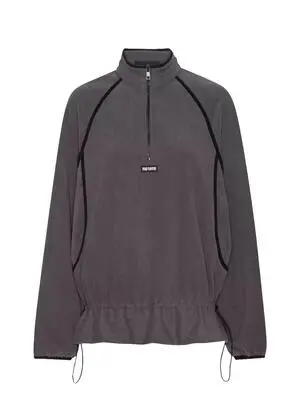 ROTATE BY BIRGER CHRISTENSEN Half-zip Fleece Sweater - Grey