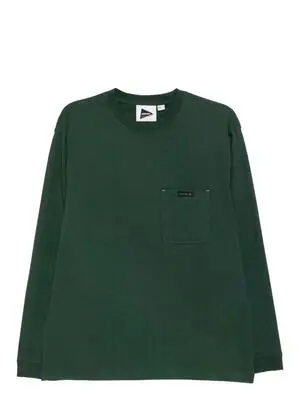 AND WANDER Gramicci Backprint Ls Tshirt - Green