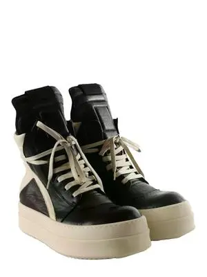 Rick Owens Mega Bumper Geobasket High-top Panelled Sneakers - Black