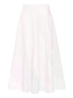 ROTATE BY BIRGER CHRISTENSEN Floral Embroidered Midi Skirt - Pink
