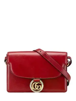 Gucci Small Calfskin Gg Ring Torchon Crossbody Bag - Red
