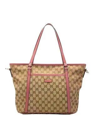 Gucci Gg Canvas Convertible Joy Tote Satchel - Brown