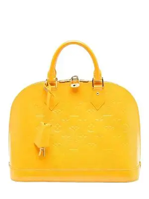 LOUIS VUITTON 2012 Monogram Vernis Alma Pm Handbag - Yellow