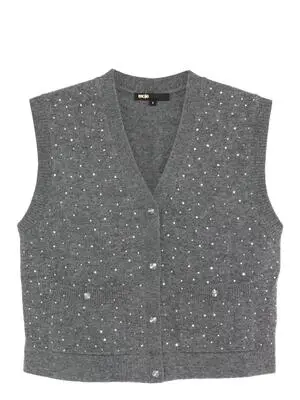 MAJE Button-Embellished Polo Top