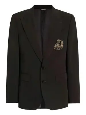 Dolce & Gabbana Embellished Single-breasted Blazer - Black