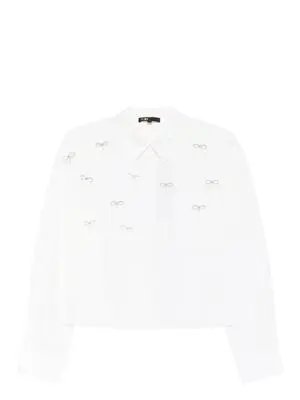 Maje Bow-embellished Shirt - White