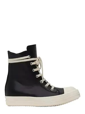 Rick Owens Lace-up High-top Sneakers - Black
