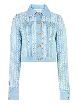 Nina Ricci Buttoned Denim Jacket - Blue
