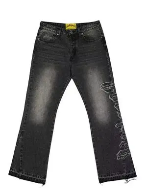 GODSPEED Logo Flared Jeans - Grey