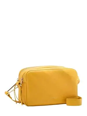 COCCINELLE Malory Leather Crossbody Bag - Yellow