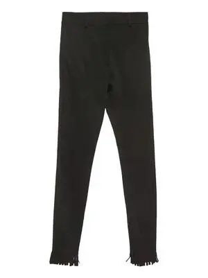 Burberry Fringed-hem Trousers - Black