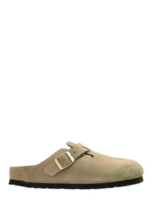 BIRKENSTOCK Boston Bs Suede Mules - Neutrals