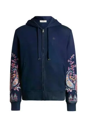 Etro Paisley-print Hoodie - Blue