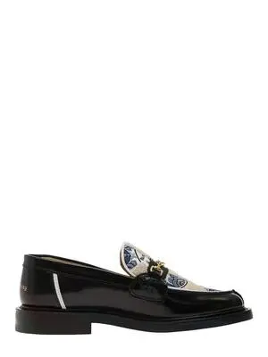 Filling Pieces Patterned Loafers - Black