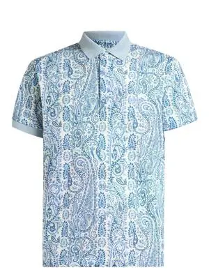 Etro Paisley-motif Polo Shirt - Blue