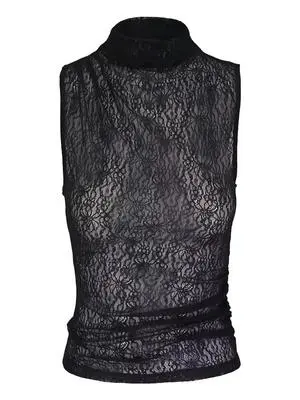 VERONICA BEARD Mylie Lace Turtleneck Top