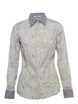 Etro Paisley Button Shirt - Blue