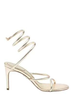 Rene Caovilla 80mm Cleo Heeled Sandals - Gold