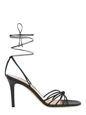 GIANVITO ROSSI Gwyneth Lace-up Heeled Sandals - Black