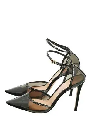 GIANVITO ROSSI Ankle-strap Embellished Pumps - Black