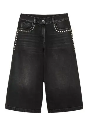 TWINSET Studded Bermuda Shorts - Black