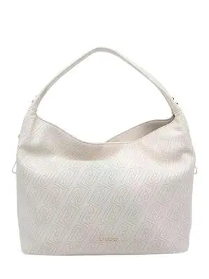 Liu Jo Logo Detail Perforated Tote Bag - White