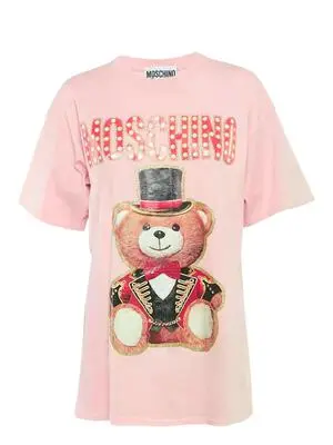 Moschino Teddy-print T-shirt - Pink